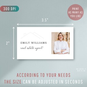 Real Estate Agent Business Card Template, Realtor Contact Cards ...