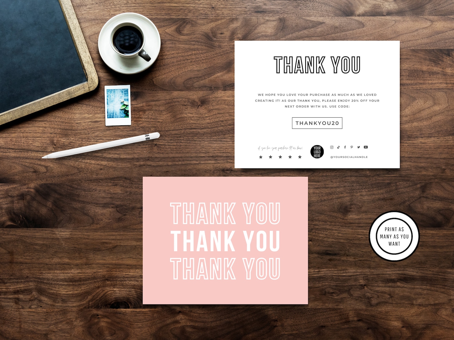 Editable Thank You for Your Order Card Template, Business Thank Your ...