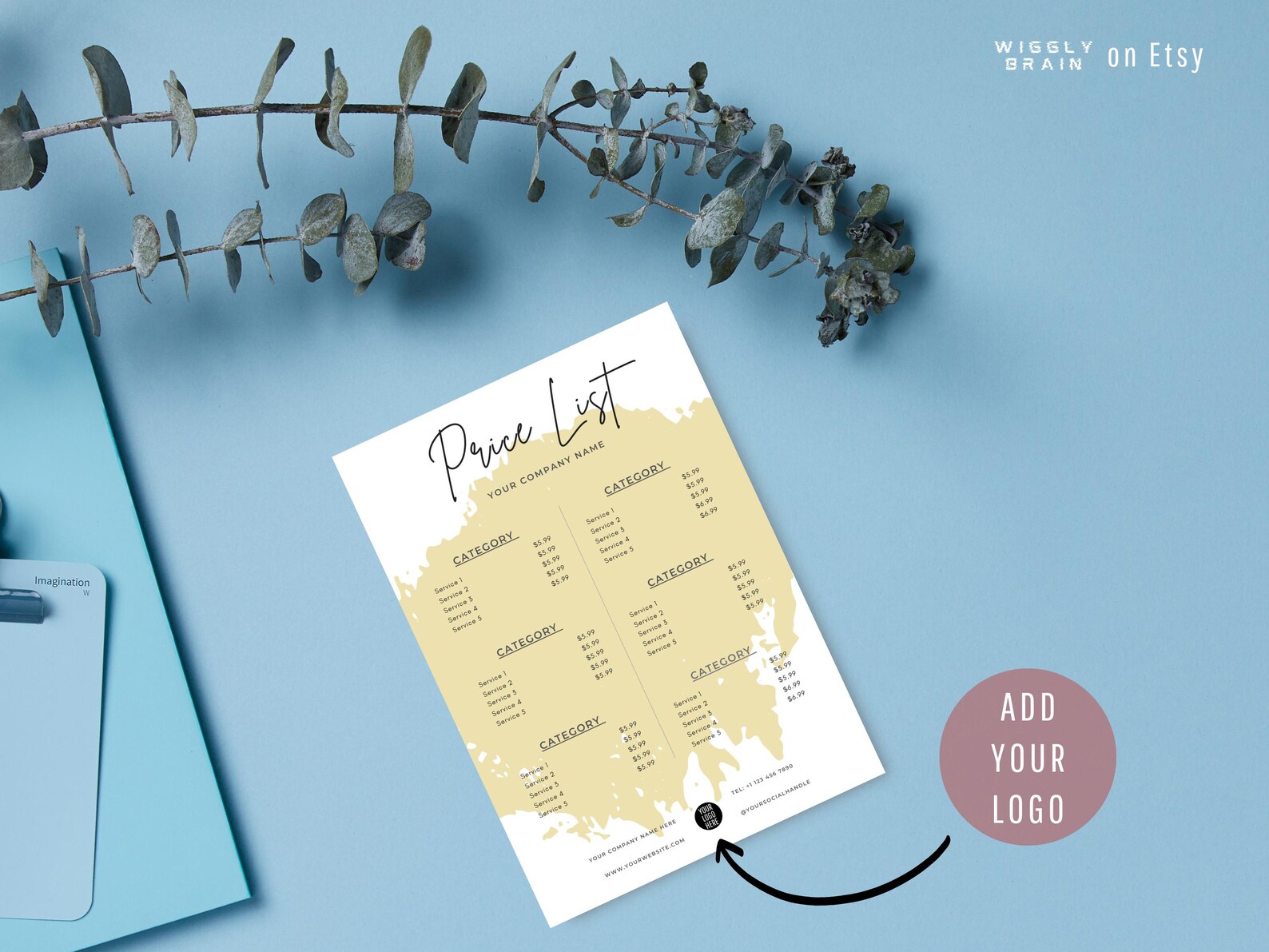 Editable Vinyl Price List Template, Printable Pricing Sheet, Beauty ...