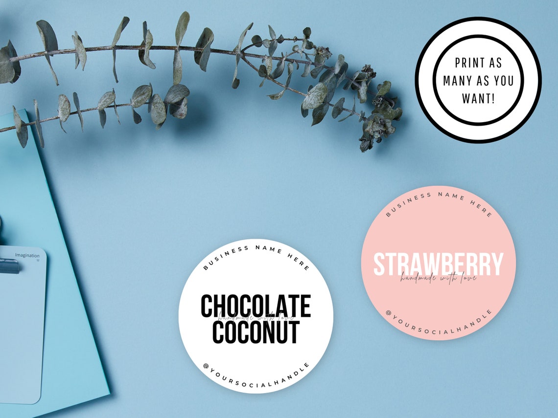 Editable Flavor Label Template Scent Name Product Labels | Etsy