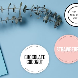 Editable Flavor Label Template, Scent Name Product Labels, Custom Food ...