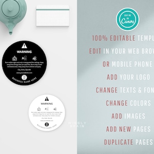 Editable Fire Starters Warning Label Template, Wax Firelighters Safety ...