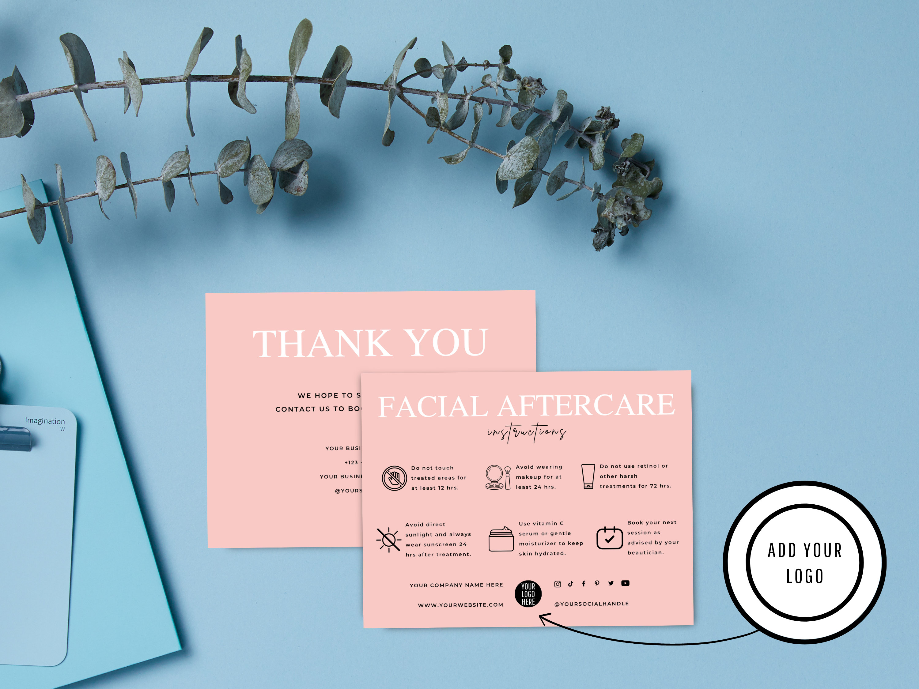 Editable Facial Aftercare Card Template Facial Treatment Post - Etsy