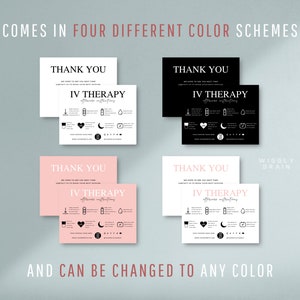 Editable IV Therapy Aftercare Card Templates, IV Hydration Post Care ...