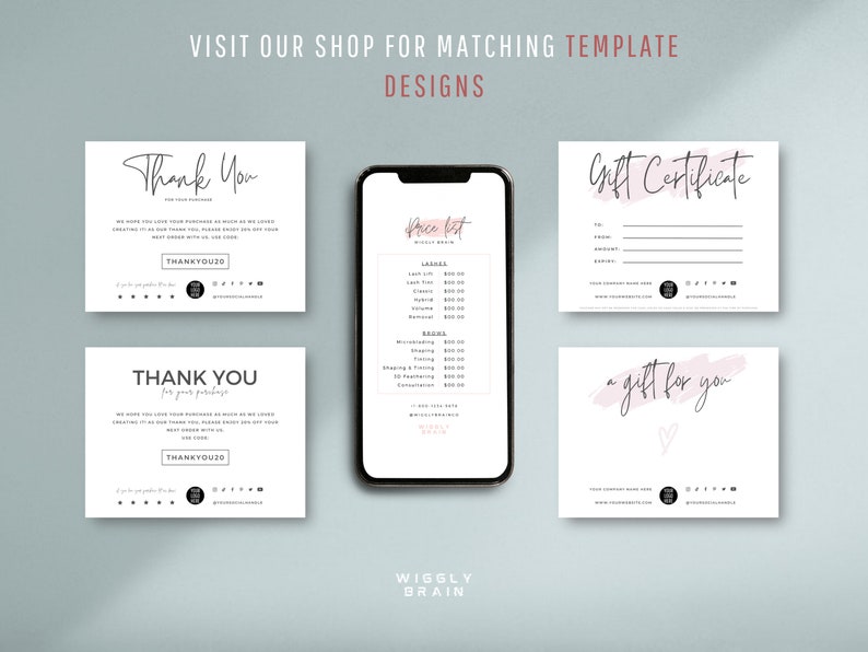 Editable Thank You for Your Order Card Template, Business Thank Your ...