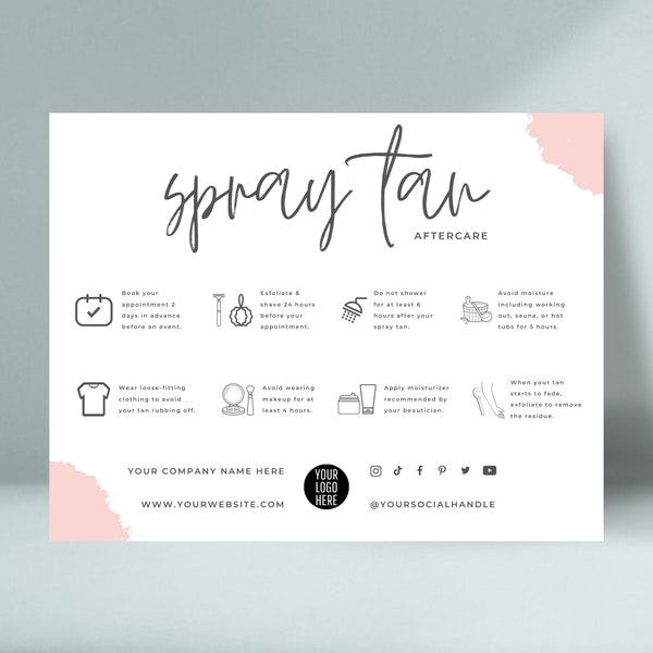 Before Spray Tan Instructions - Etsy