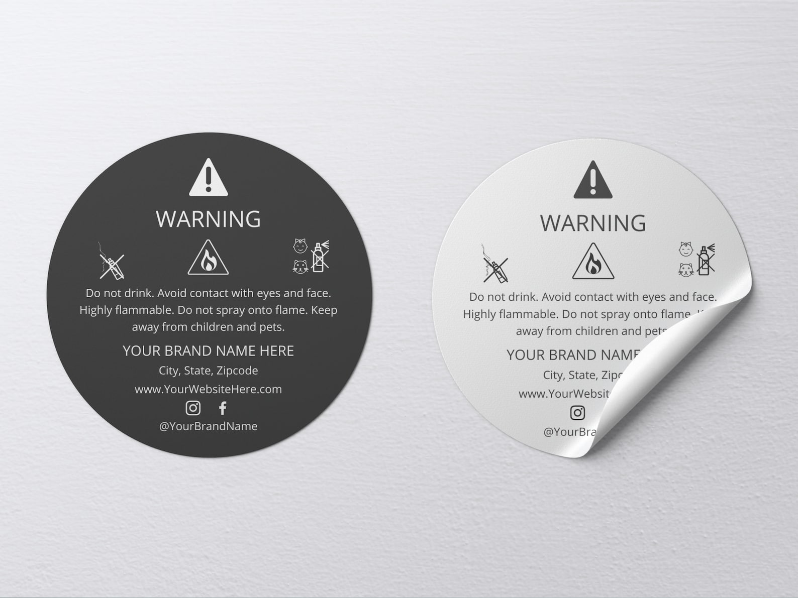 Room Spray Warning Label Templates Printable Room Mist Safety - Etsy