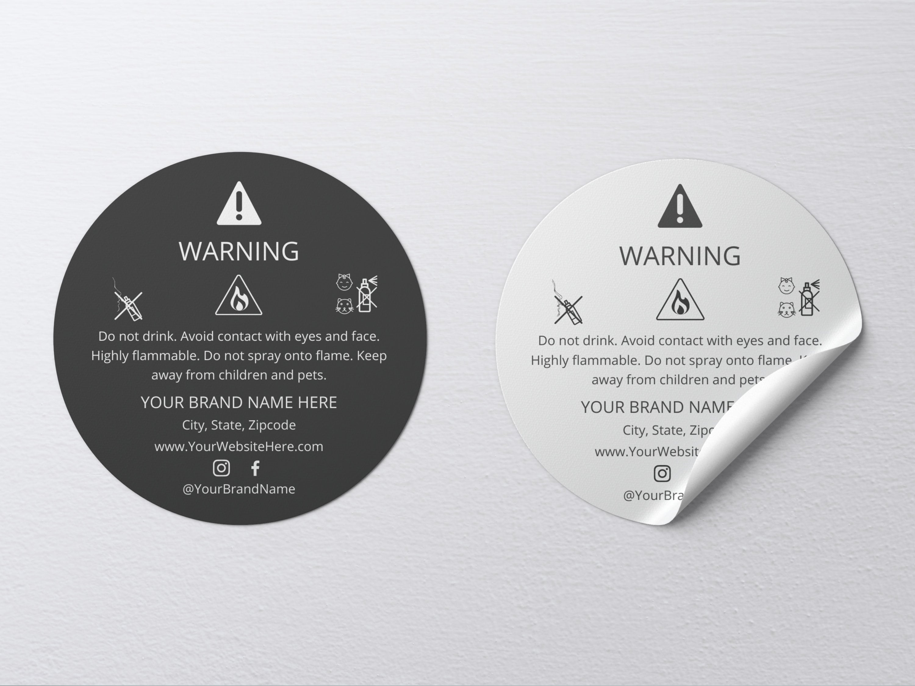 Room Spray Warning Label Templates Printable Room Mist Safety - Etsy