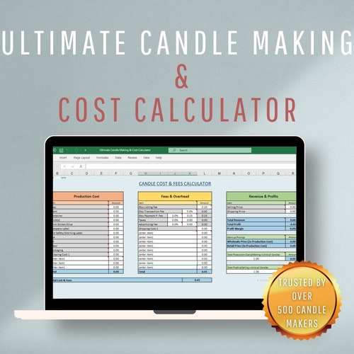 All-in-one Candle Testing Excel Spreadsheet Template - Etsy