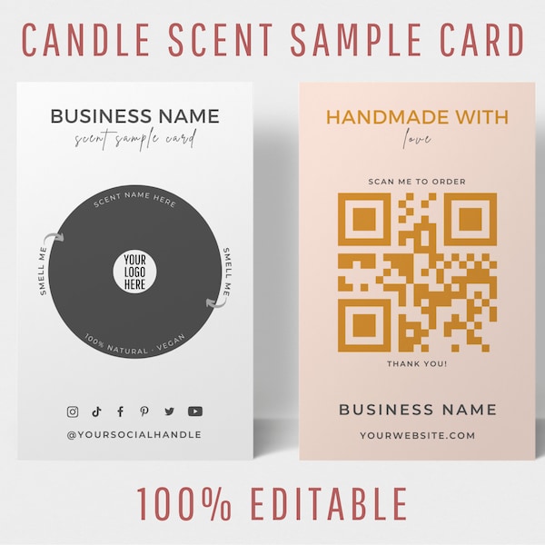 Candle Fragrance Sample Card - Etsy