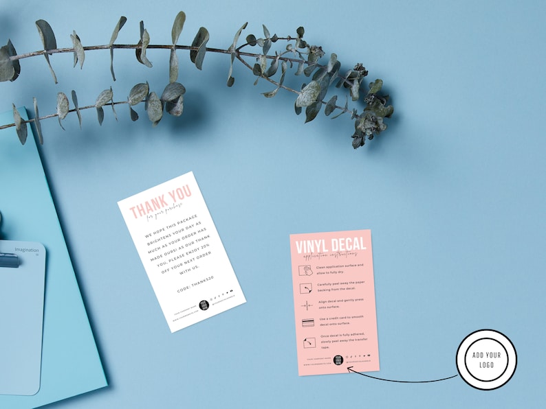 Vinyl Instructions Card Template, Editable Vinyl Decal Application Care ...