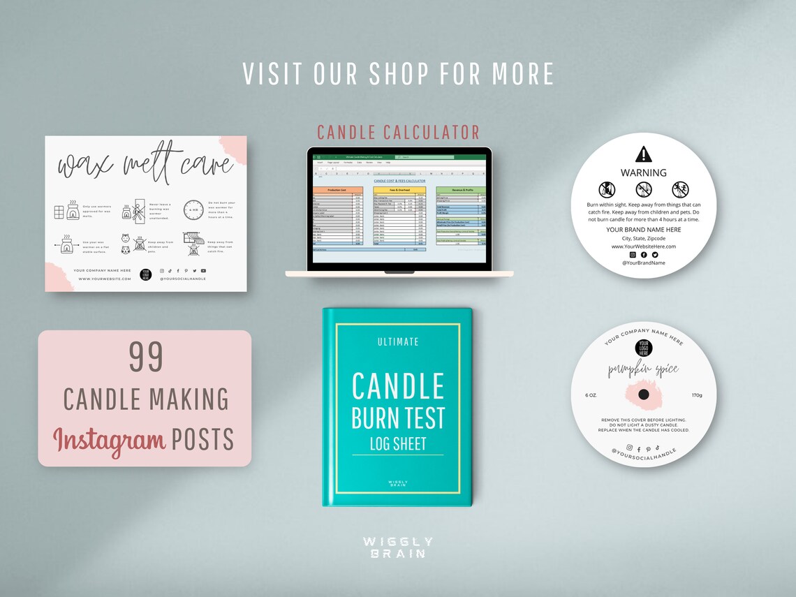 Editable Candle Sample Card Template Printable Smell Sample | Etsy