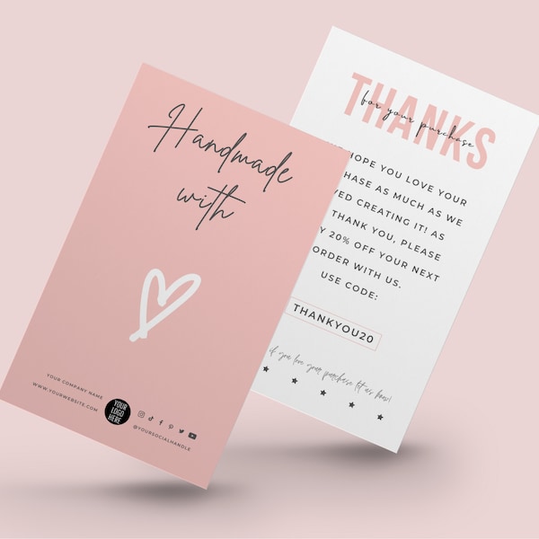 Thank You Cards Business - Etsy