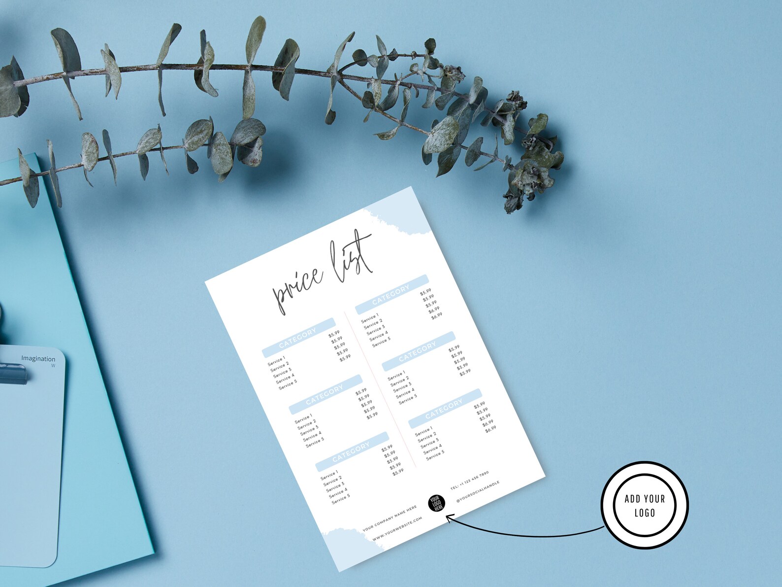 Editable Vinyl Price List Template, Printable Pricing Sheet, Beauty ...