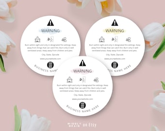 Fire Starters Warning Label Template, Editable Wax Firelighters Safety ...
