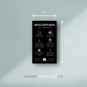Editable Reed Diffuser Care Card Template, Printable Reed Diffuser Care ...