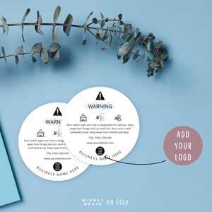 Fire Starters Warning Label Template, Wax Firelighters Safety Stickers ...