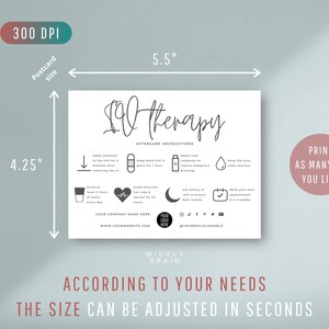 Editable IV Therapy Aftercare Card Templates, IV Hydration Post Care ...