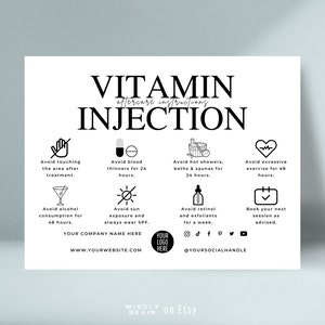 Editable Vitamin Injection Aftercare Template, B12 Injections Post Care ...