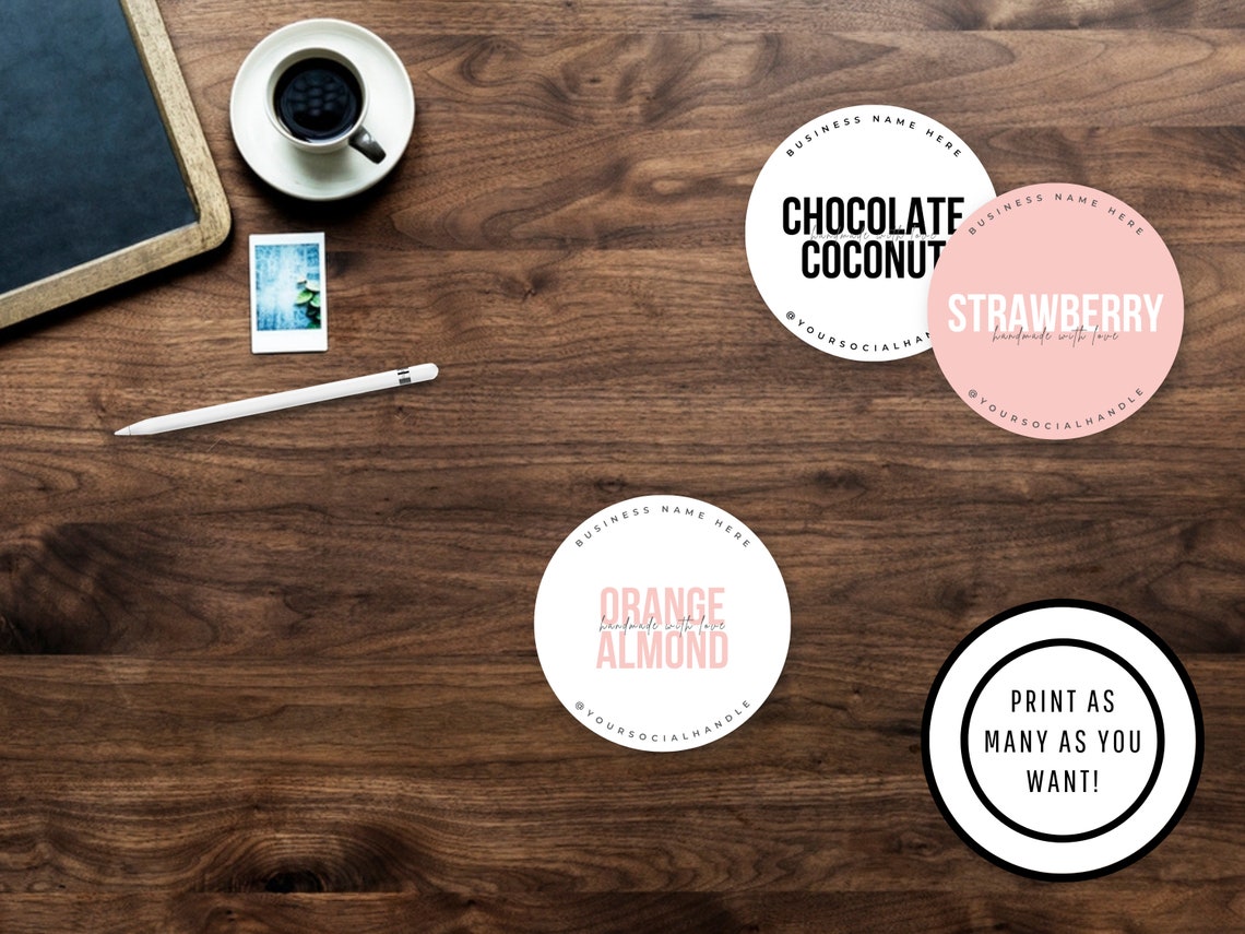 Editable Flavor Label Template Scent Name Product Labels | Etsy