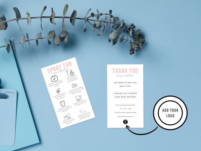 Editable Spray Tan Care Card Template Tanning Aftercare | Etsy