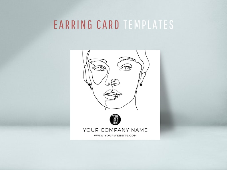 Printable Earring Card Templates, Editable Earring Display Cards ...