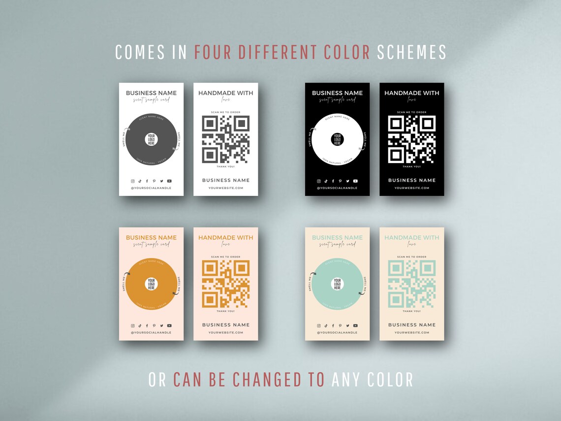 Editable Candle Sample Card Template Printable Smell Sample | Etsy