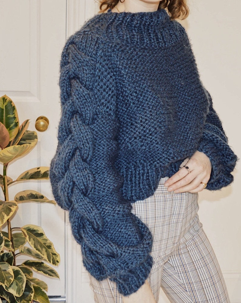 KNITTING PATTERN the Cosy Cable Jumper Pattern Wool Knitted | Etsy UK