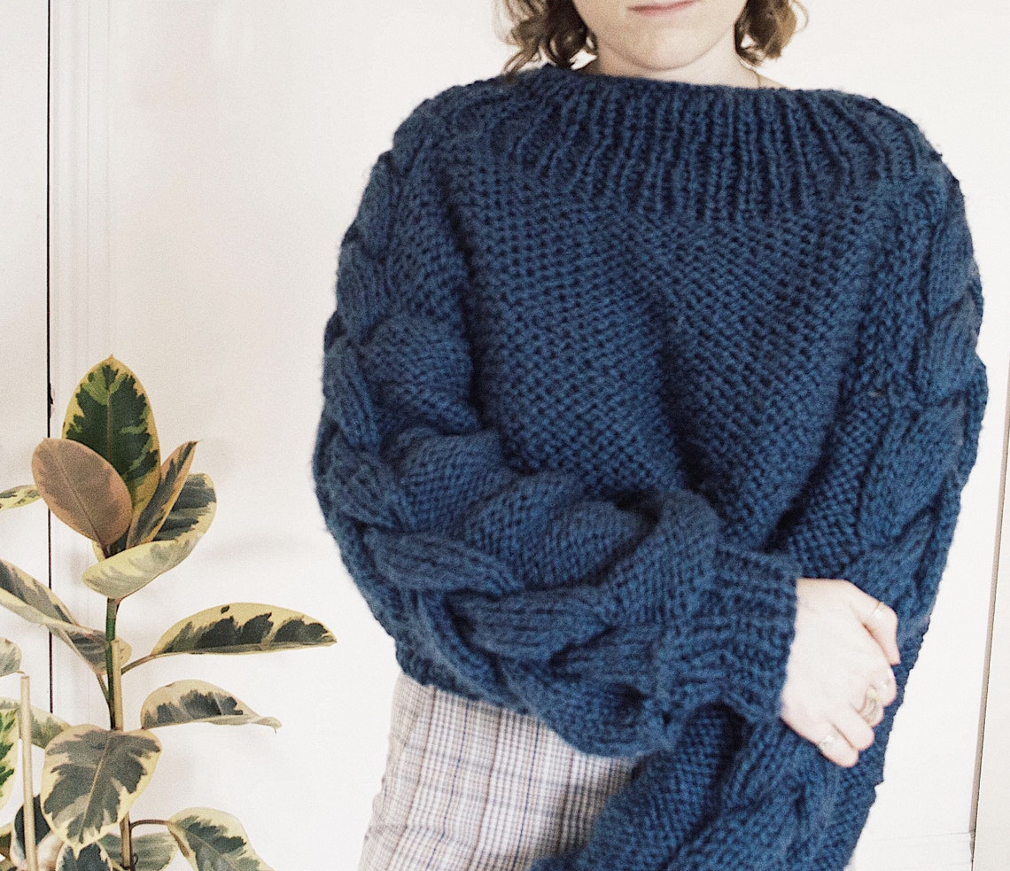 KNITTING PATTERN the Cosy Cable Jumper Pattern Wool Knitted | Etsy