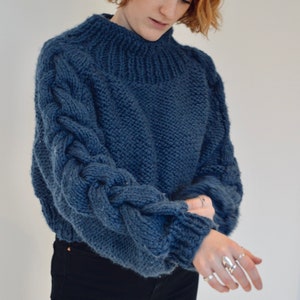 KNITTING PATTERN *the Cosy Cable* Jumper Pattern, Wool Knitted Jumper ...