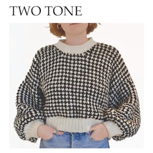 KNITTING PATTERN *the Two Tone* Jumper Pattern, Knitted Jumper, Double ...