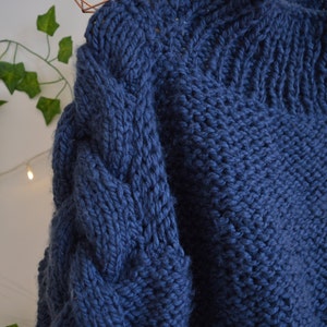 KNITTING PATTERN *the Cosy Cable* Jumper Pattern, Wool Knitted Jumper ...