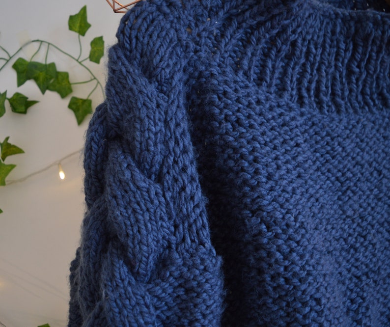 KNITTING PATTERN *the Cosy Cable* Jumper Pattern, Wool Knitted Jumper ...