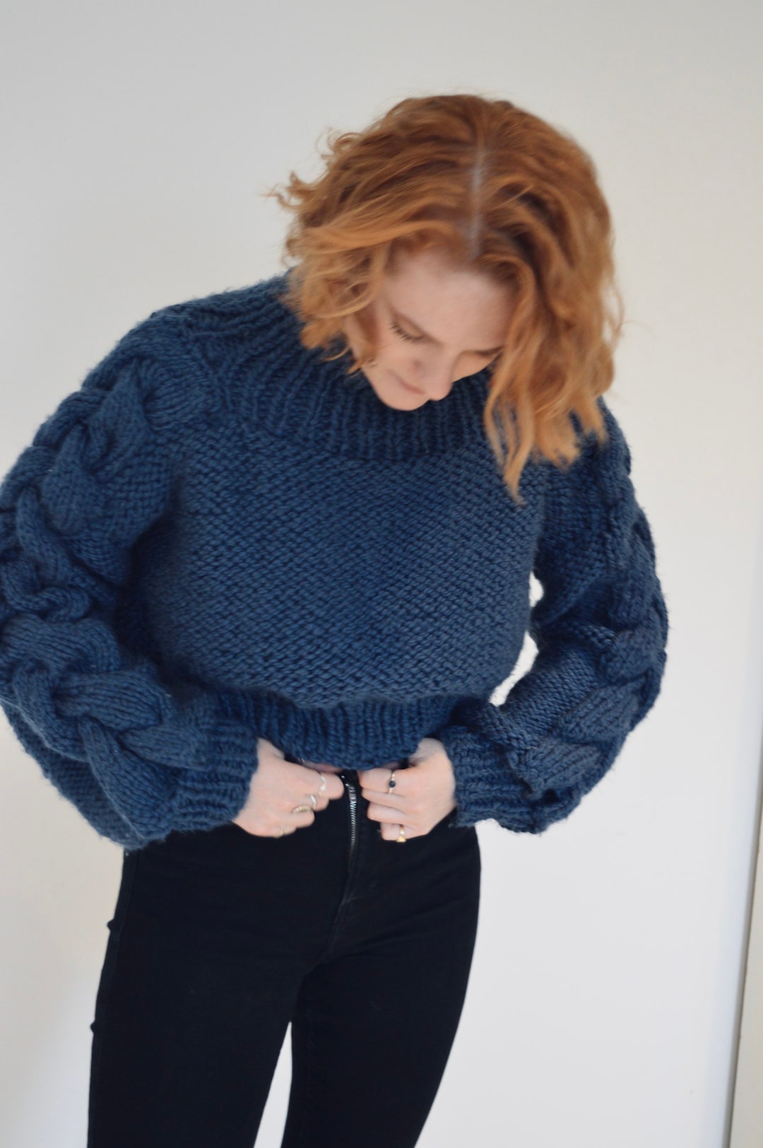 KNITTING PATTERN *the Cosy Cable* Jumper Pattern, Wool Knitted Jumper ...