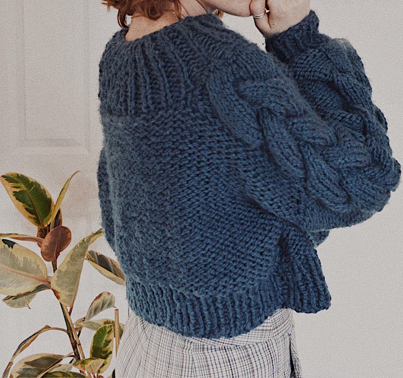 KNITTING PATTERN the Cosy Cable Jumper Pattern, Wool Knitted Jumper ...