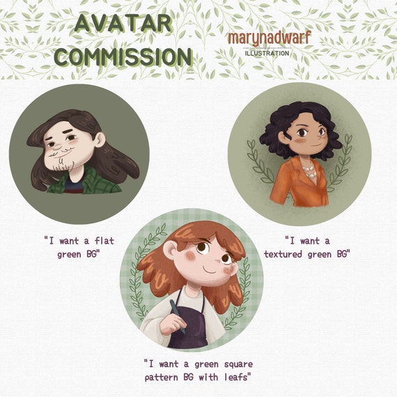 CUSTOM AVATAR Made to Order fanart Original Characters and - Etsy