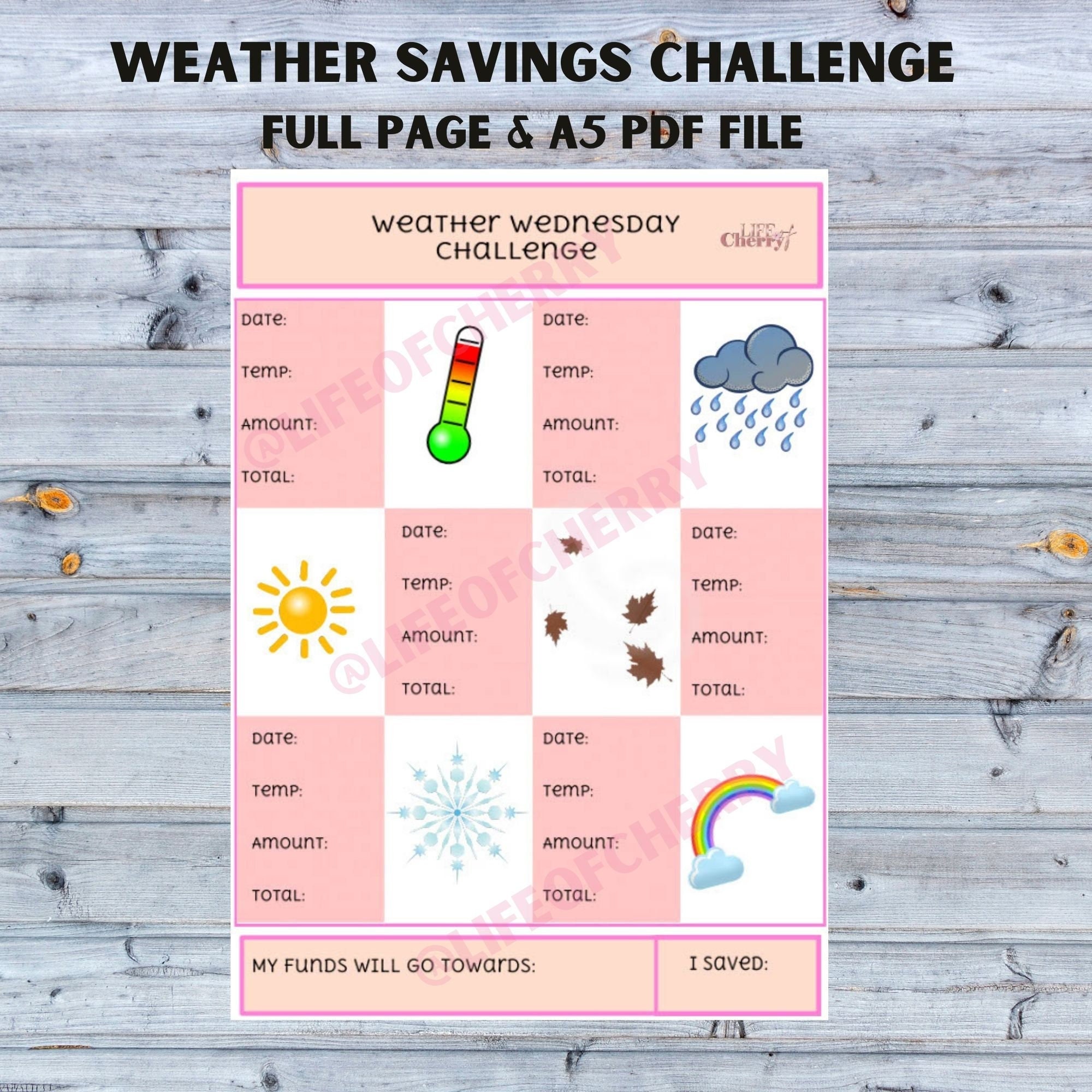 Weather Wednesday Savings Challenge - Etsy