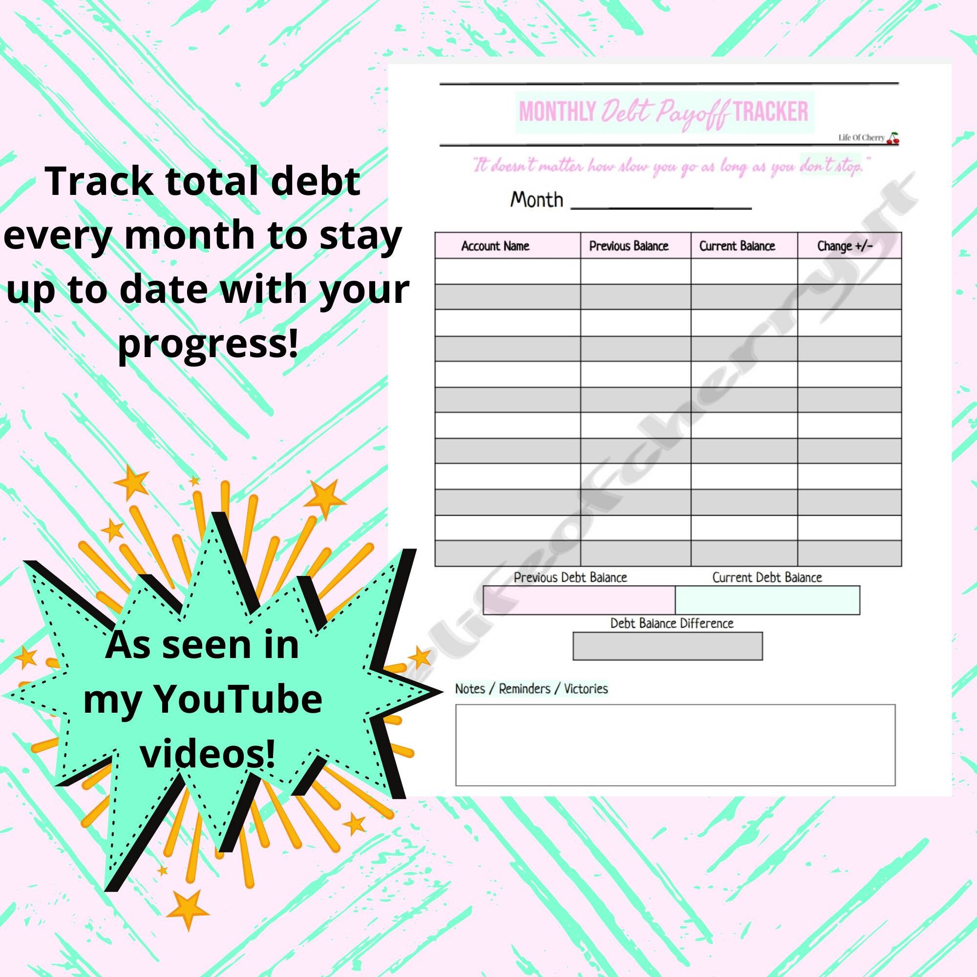 Monthly Debt Trackers Bundle | Etsy