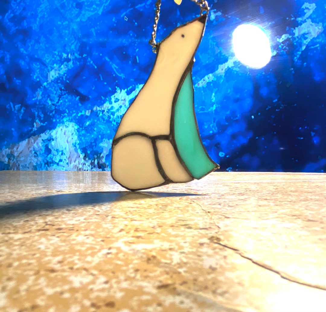 Stained Glass Polar Bear Ornament Etsy