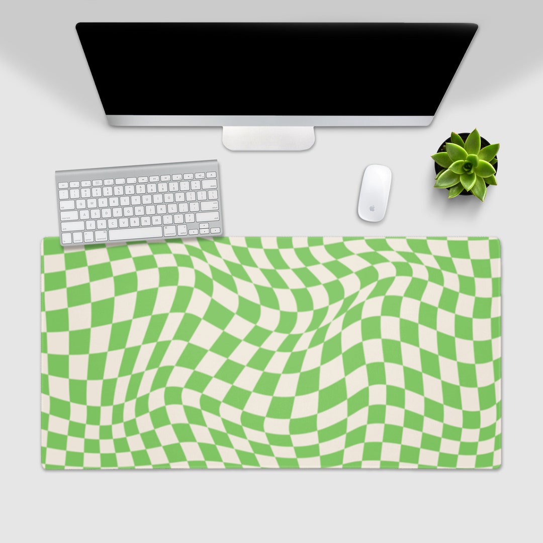 Green Checkers Mousepad Checkered Large Desk Mat Office Mouse Mat 2 ...