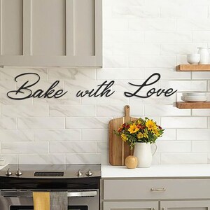 Bake With Love Kitchen Wall Art - Kitchen Wall Decor, Wall Art, Kitchen ...