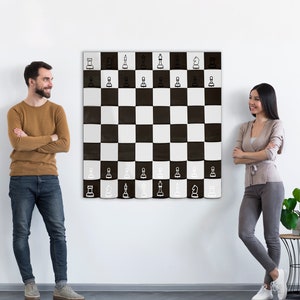 Giant Metal Wall Chess Board: Modern Office Decor (44''x44'') - Etsy