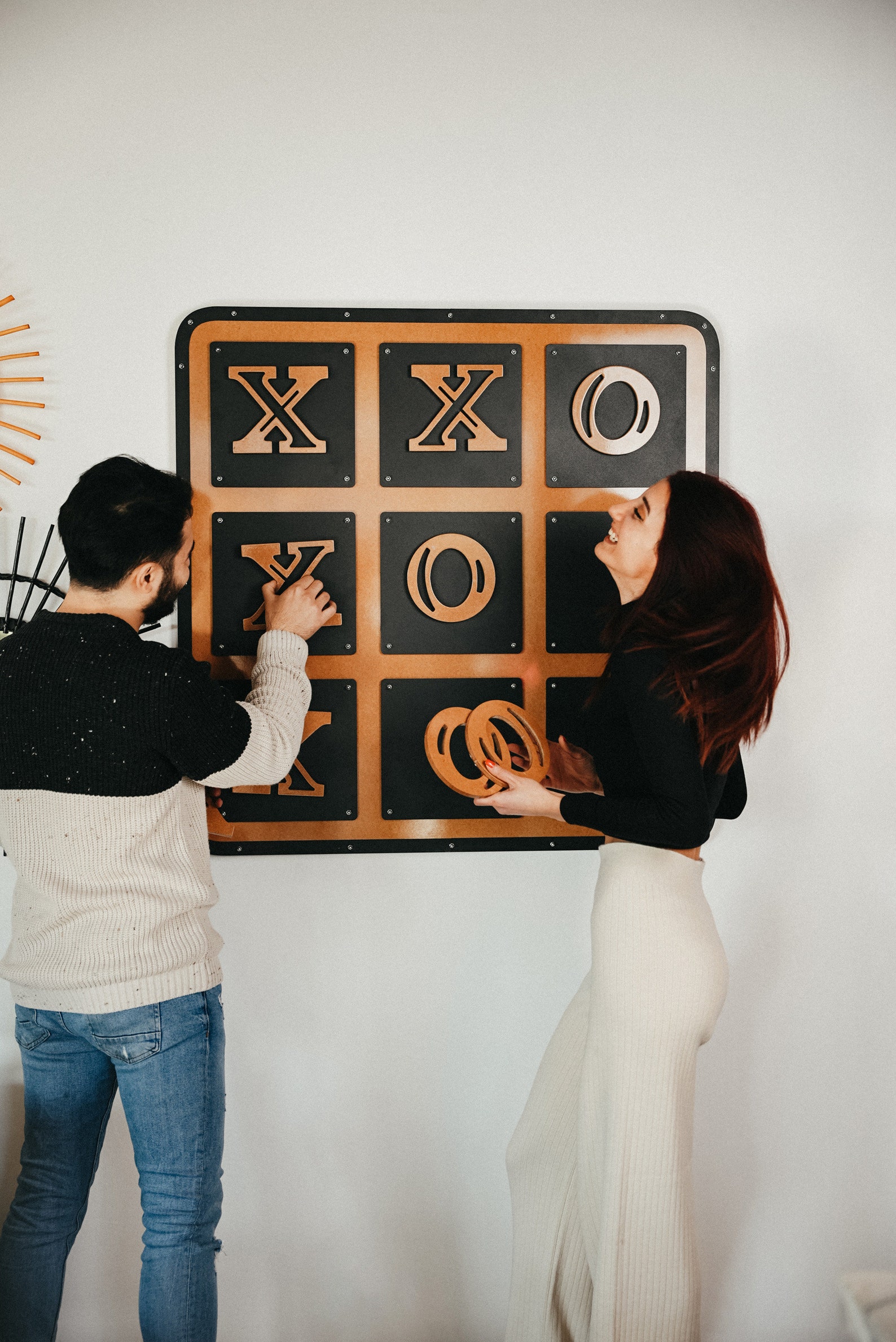 Giant Tic Tac Toe Metal Wall Game Wall Decor, Giant Wall Art, Metal ...