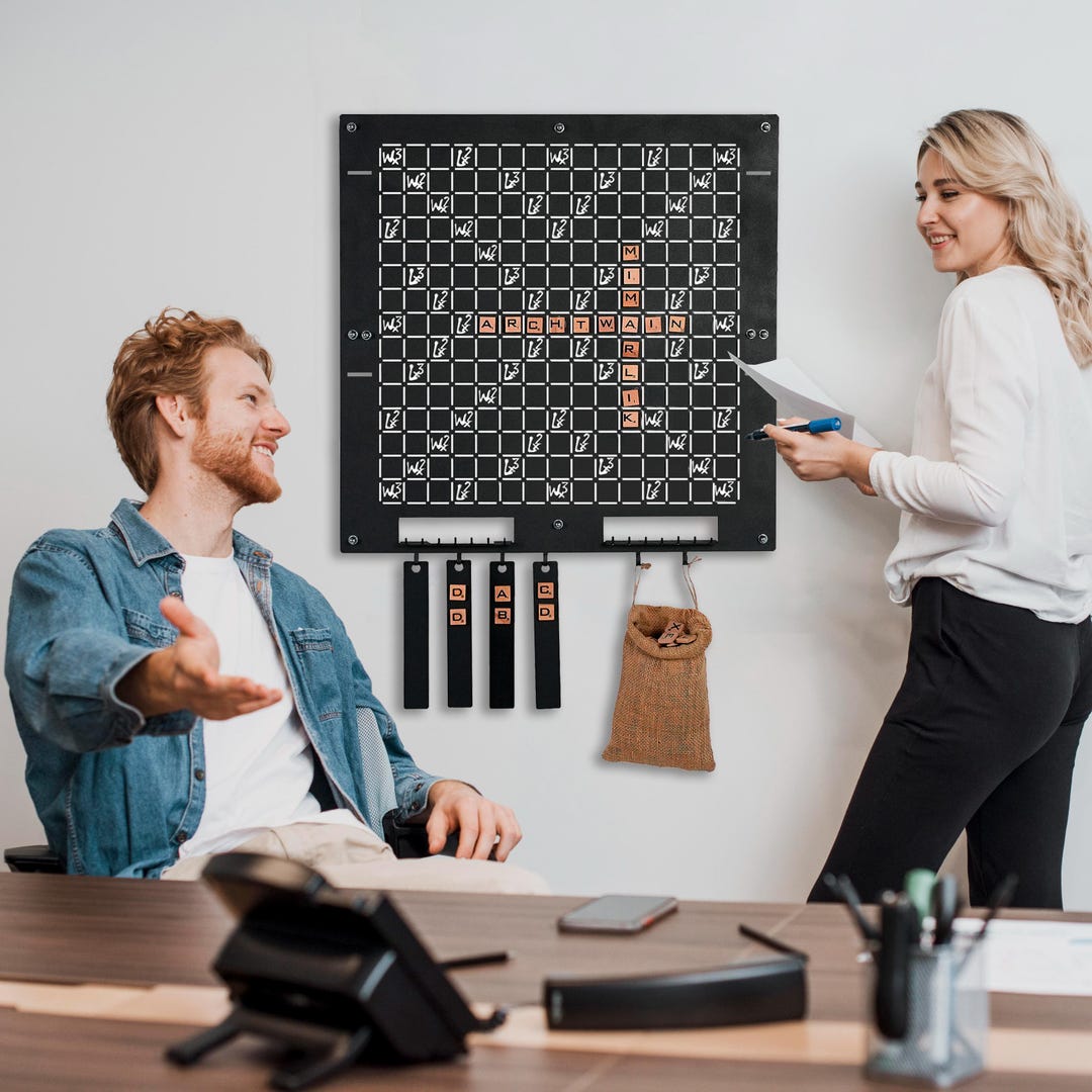 Industrial Wall Word Game Board - Unique Home Decor, Metal Wall Art - Etsy