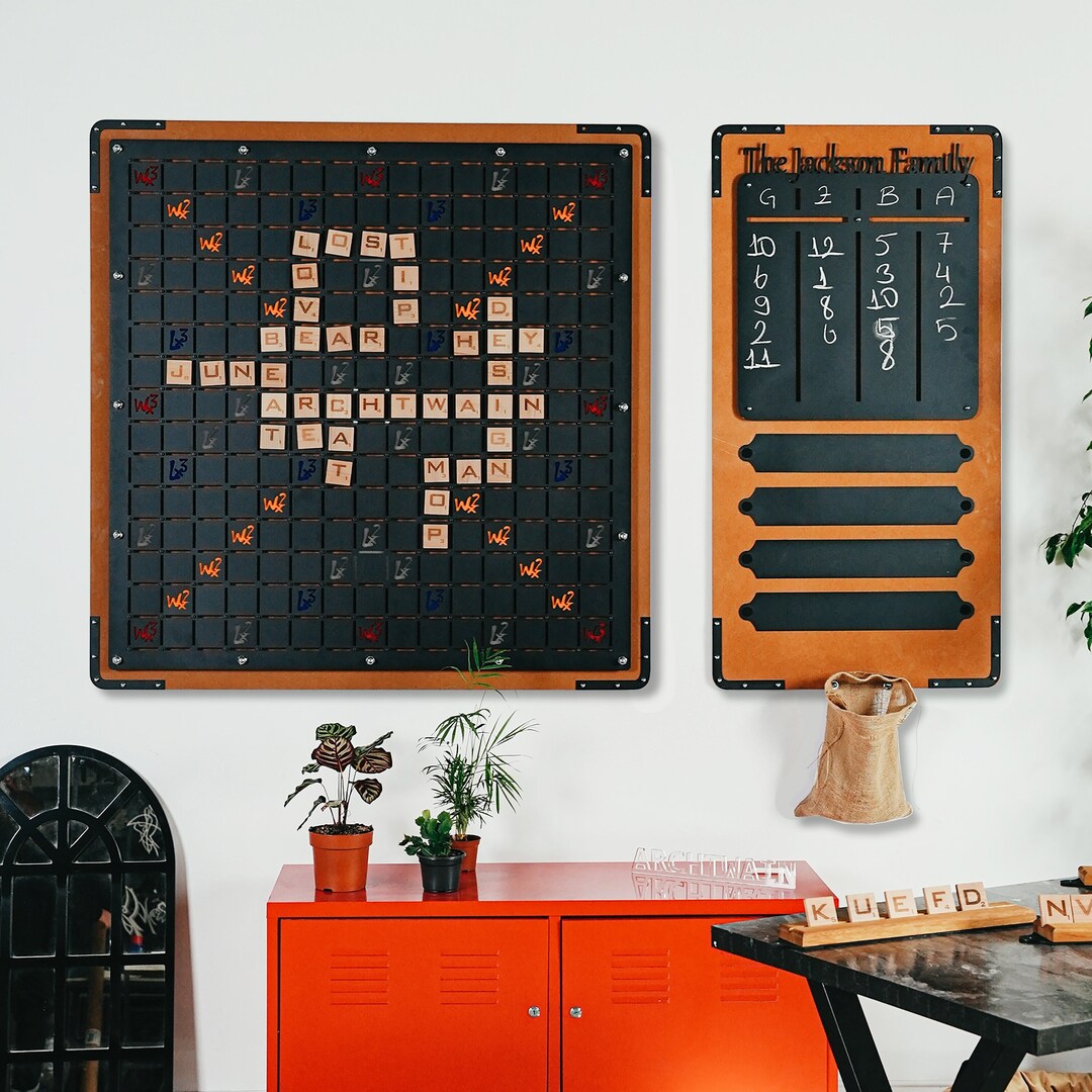 Giant Magnetic Word Game Board: 4ft X 6ft Chalkboard, Gameroom Wall Art ...