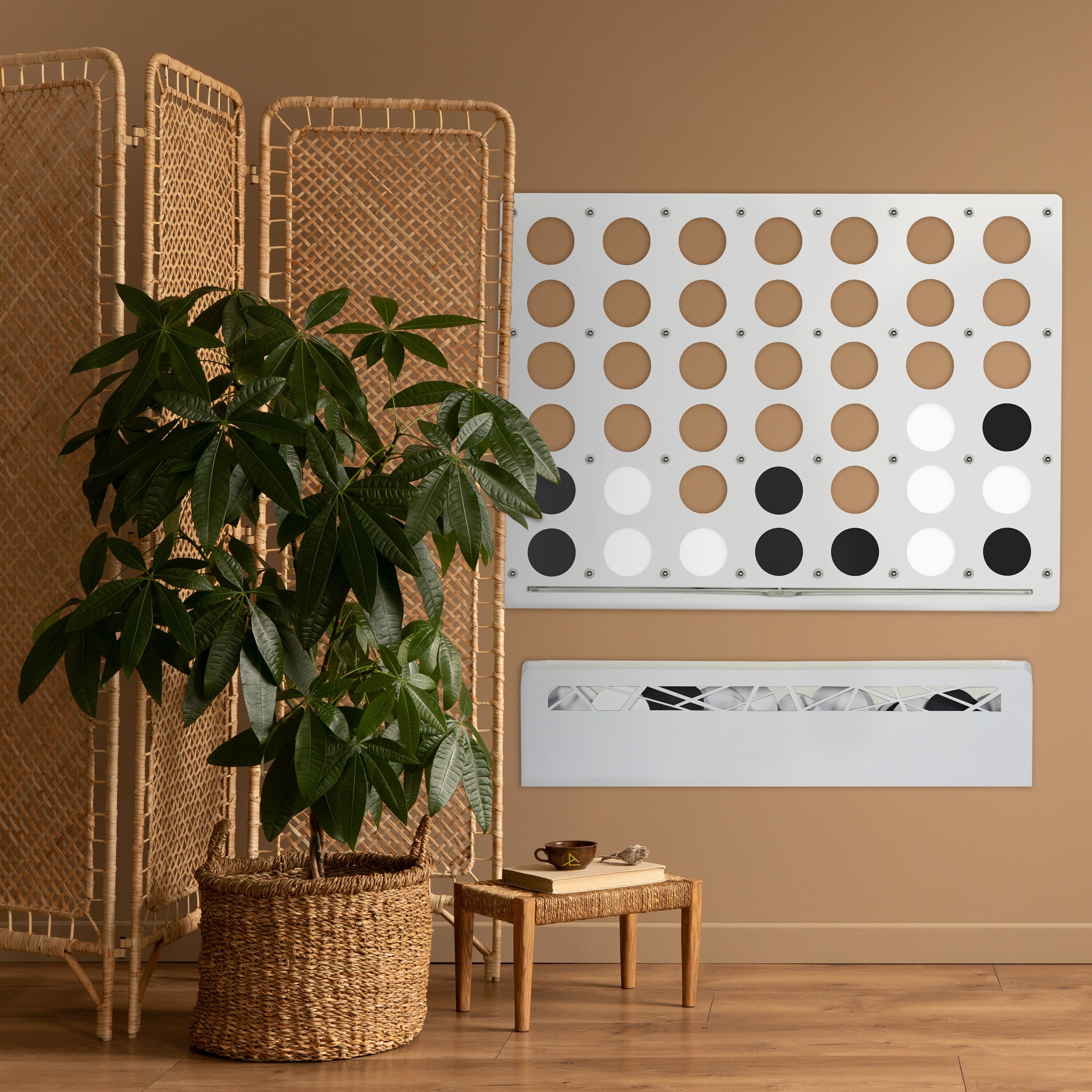 XXL Metal Connect Discs Board, Four in a Row Wall Art: Modern Office ...