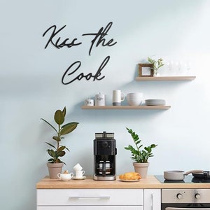 Kiss the Cook Kitchen Wall Art - Kitchen Decor, Kitchen Wall Decor ...