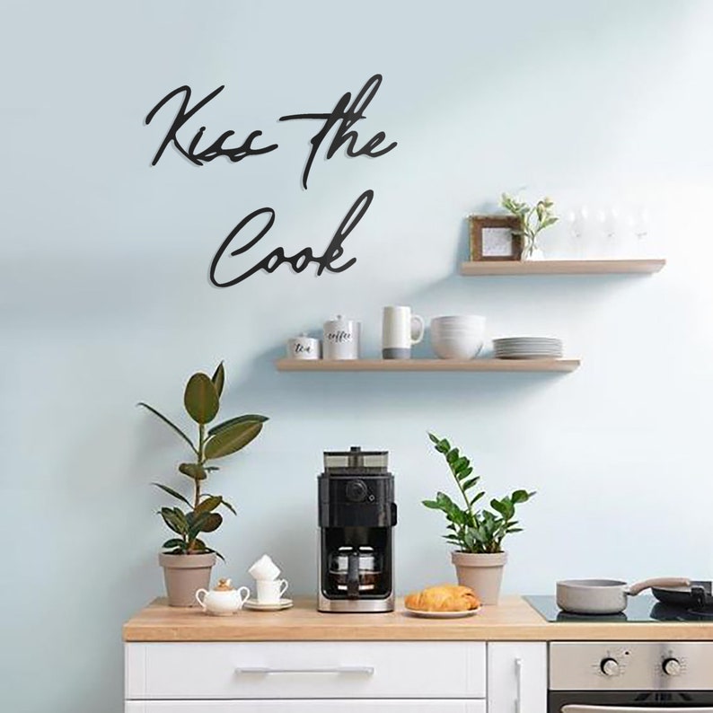Kiss the Cook Kitchen Wall Art Kitchen Decor Kitchen Wall - Etsy