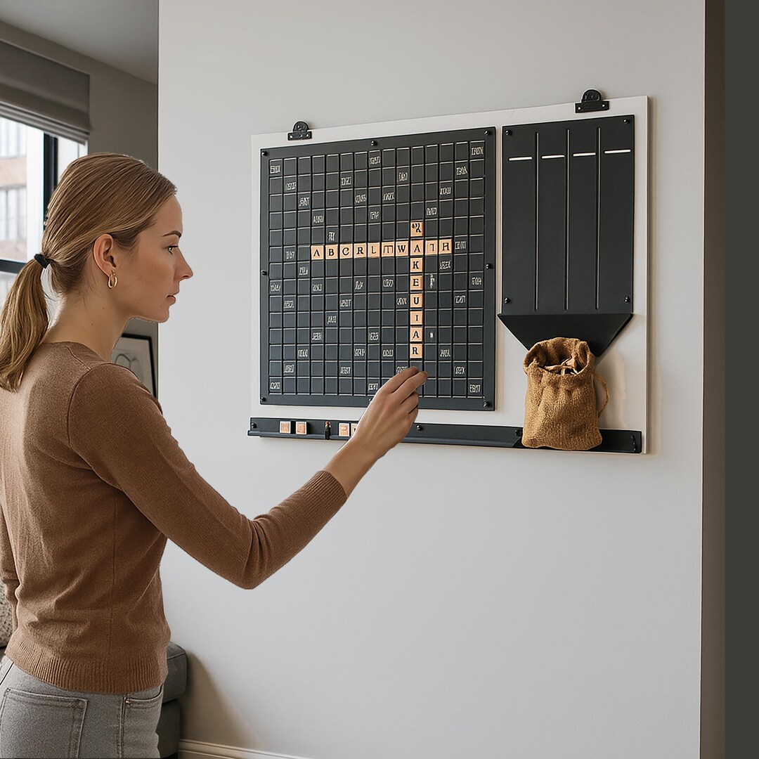 Magnetic Word Tile Wall Art: Rustic Gameroom Decor - Etsy