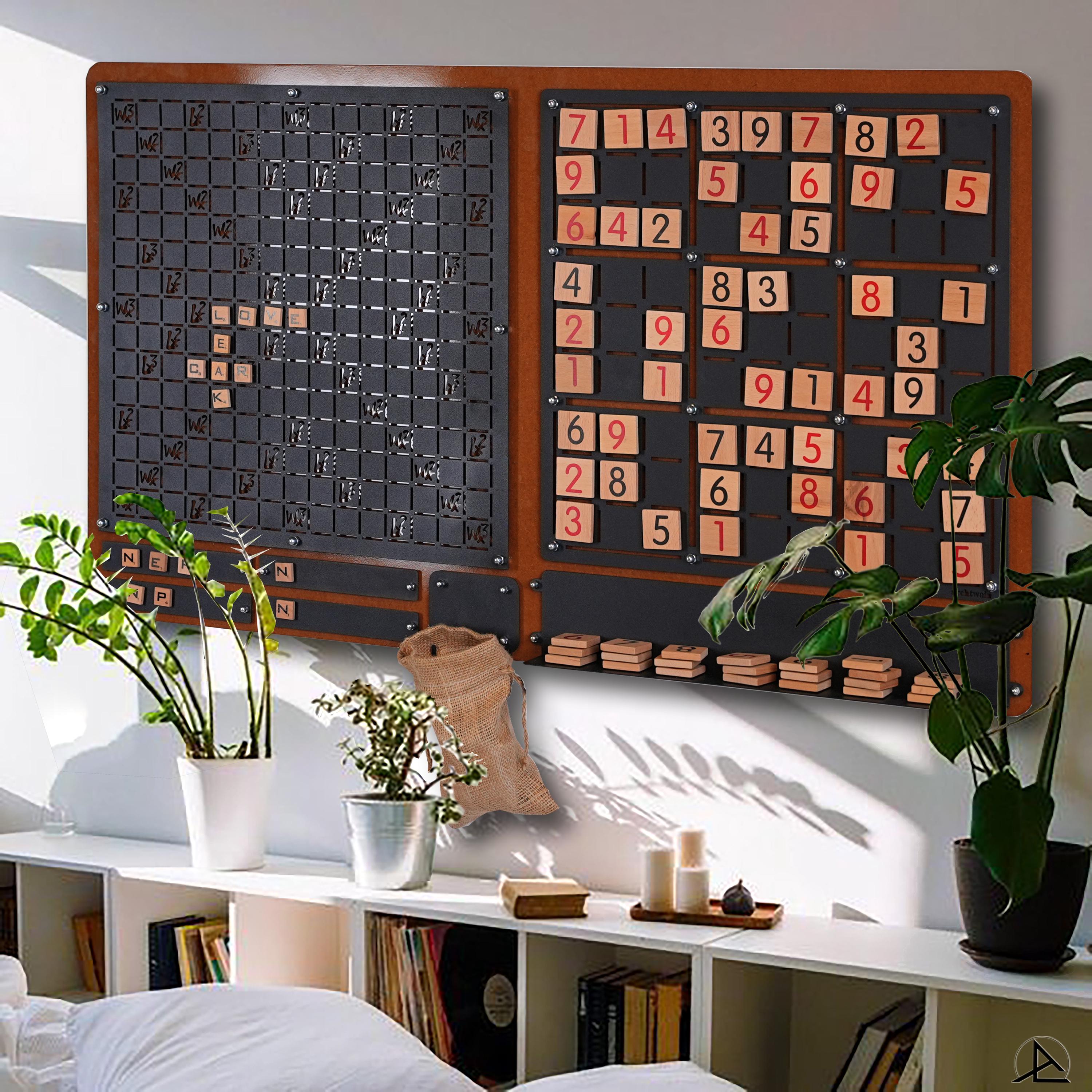 Magnetic Word Tile & Sudoku Wall Art: Gameroom Decor - Etsy